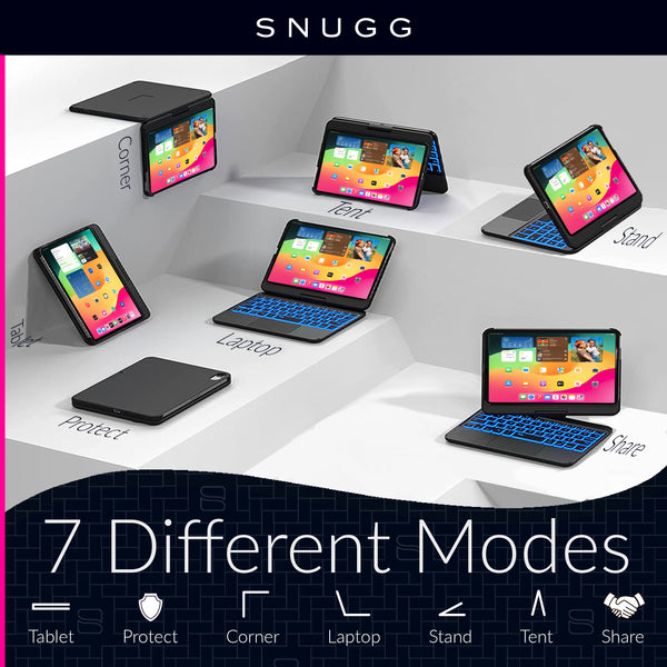 iPad Mini 7 Case with Keyboard (2024 - 7th Gen) - TheSnugg